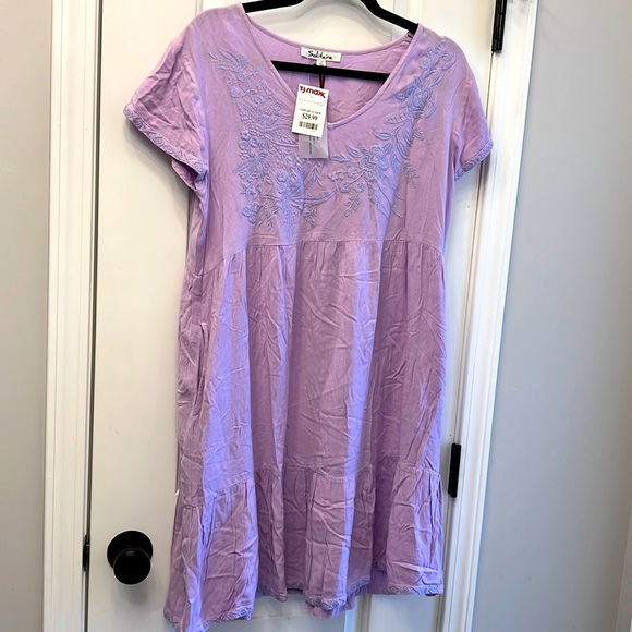 Solitaire | Dresses | Nwt Solitaire Tiered Embroidered Mini Dress W ...